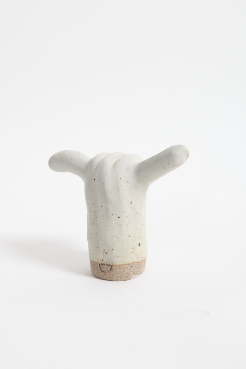Shaka Hand Sculpture - White – Gravel & Gold