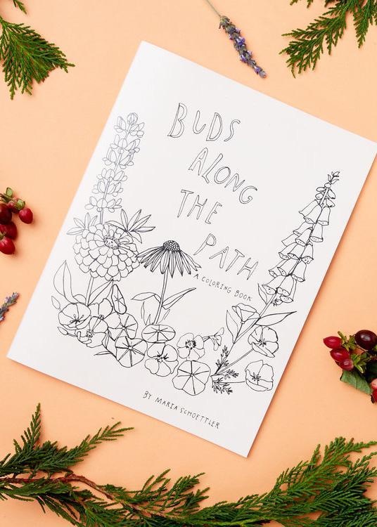 Buds Along The Path Coloring Book – Gravel & Gold