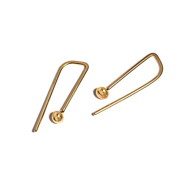Drip Earring – Gravel & Gold